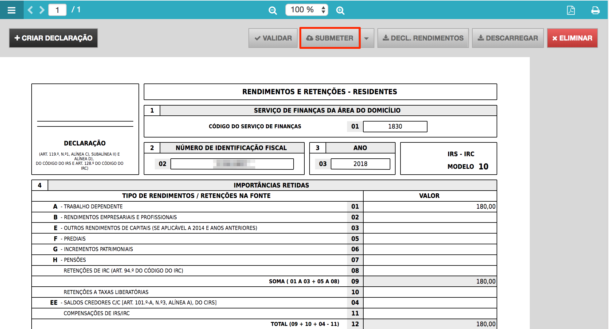 Como preencher o MODELO 10 no TOConline - TOConline