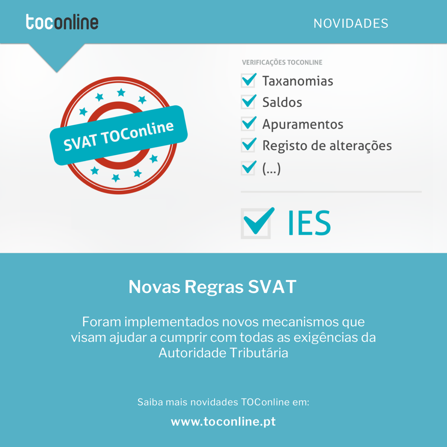 Alterações SVAT: Novas Regras - TOConline